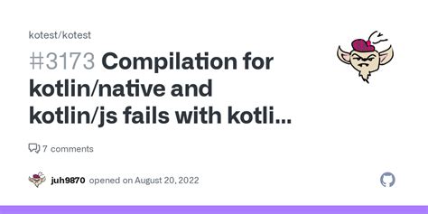 Compilation For Kotlin Native And Kotlin Js Fails With Kotlin And Kotest Issue