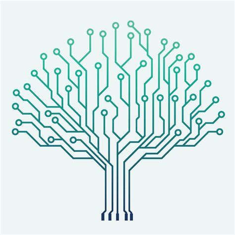 Vector Circuit Technology Tree On White Background 34762738 Vector Art