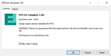 mt5 expert advisor template