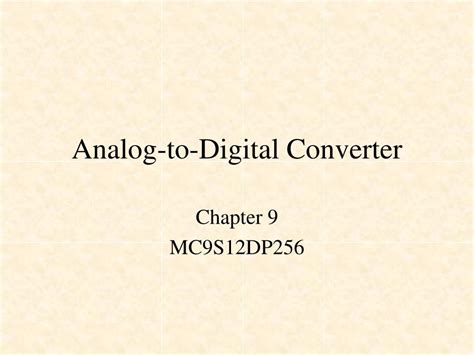 PPT Analog To Digital Converter PowerPoint Presentation Free Download ID 3853884