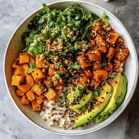 Ultimate Delicious Crispy Sweet Potato Buddha Bowl