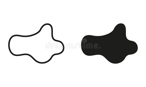 Abstract Amorphous Splodge Organic Blob Random Shape Line And