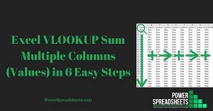 Excel VLOOKUP Sum Multiple Columns Values In 6 Easy Steps Free
