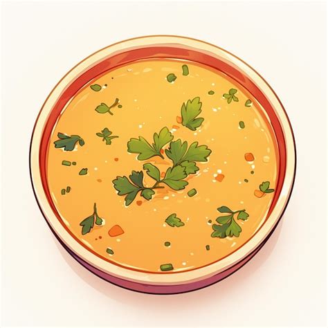 Premium Vector Smooth Pumpkin Soup Bowl Cartoon Art