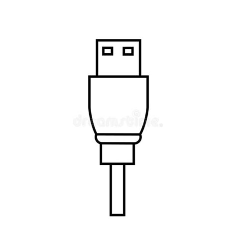 Usb Icon Vector Flash Drive Illustration Sign Storage Symbol Hard