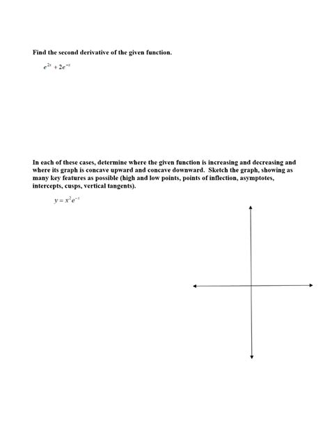 Solved Find The Second Derivative Of The Given Function E X Chegg