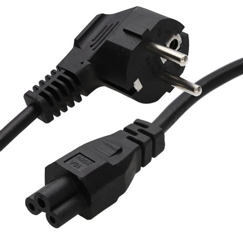 2 Pin Euro Schuko Plug To Clover Leaf Micky Mouse C5 Vde Power Cable 1