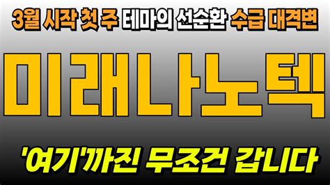 주식 미래나노텍 미래나노텍 주가전망 목표가로 가는 길을 찾아서 Youtube