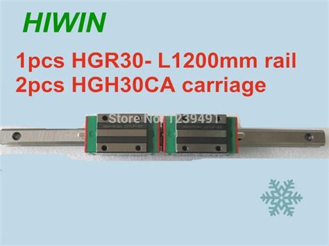 1pcs HIWIN Linear Guide HGR30 L1200mm With 2pcs Linear Carriage HGH30CA CNC Parts In Linear