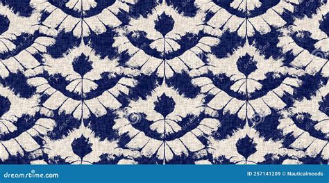 Summer Indigo Batik Block Print Dyed Motif Seamless Border Pattern Fashion Edging Ribbon Trim