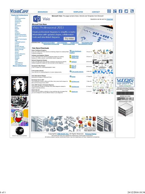 Visiocafe Free Visio Stencils Download Site Pdf Software Information Technology
