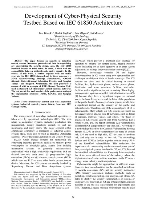 Pdf Development Of Cyber Physical Security Testbed Based On Iec 61850 Architecture