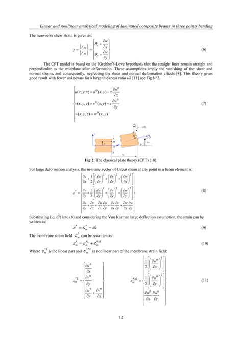 Linear And Nonlinear Analytical Modeling Of Laminated Composite Beams In Three Points Bending Pdf