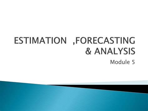 Solution Estimation Forecasting Analysis Studypool