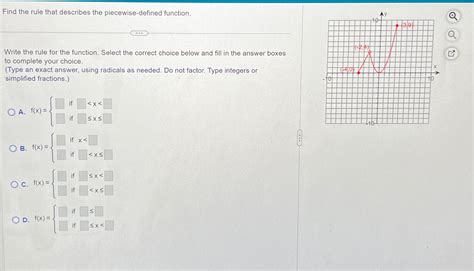 Solved Find The Rule That Describes The Piecewise Defined Chegg