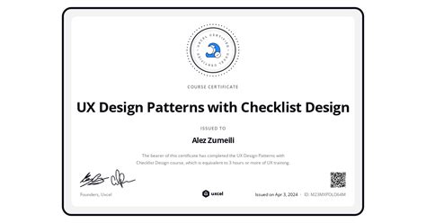 Uxcel Course Certificate Of Completion Uxcel