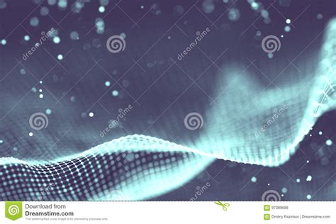 Data Technology Abstract Futuristic Illustration Low Poly Shape With Connecting Dots And Lines