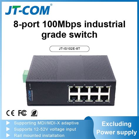 JT COM Series 1 Industrial Grade 8 Port 100Mbps Ethernet Switch Shopee Singapore
