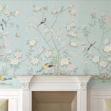 Collingwood Chinoiserie Mural Wallpaper Chinoiserie Wallpaper Bedroom