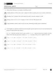 AP CS Test 4 Questions Pdf AP Computer Science Principles MCQ Practice April 19 Test Booklet