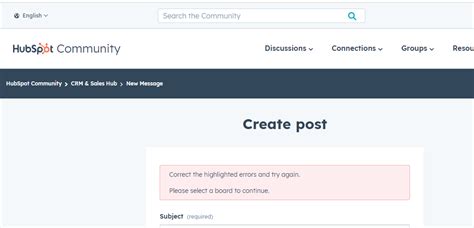 Hubspot Community Board Selection Doesnt Always Show Hubspot Community