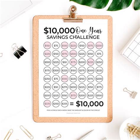 Money Saving Challenge Save 10000 Dollars In One Year 10000 Dollar