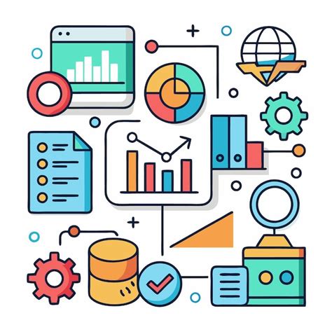 Business Analytics Infographic With Charts Graphs Data And Gears