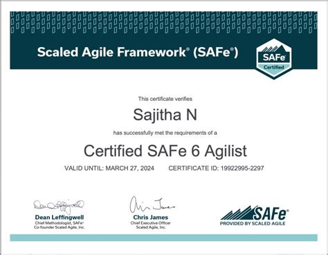 sajitha nelliparambil on linkedin scaledagileframework scaledagile safe6 knowledgeupgrade