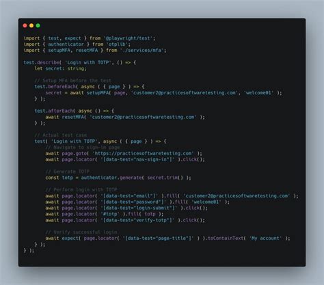 Playwright Typescript Mfa Automationtesting Devops