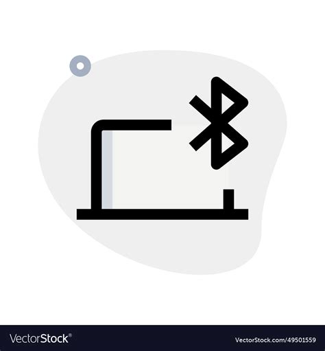 Laptop With Bluetooth Connectivity For Wireless Vector Image