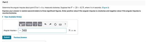 solved 1 part b determine the angular impulse about point