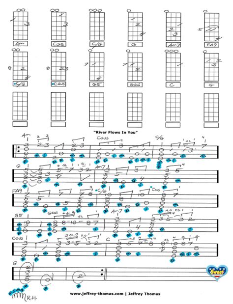 River Flows In You Free Ukulele Tab By Jeffrey Thomas