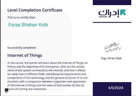 Finished A Course About Iot With Edraak Academy Esraa Shaban Posted On The Topic Linkedin