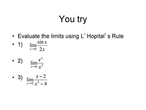 Lhopitals Rule презентация онлайн