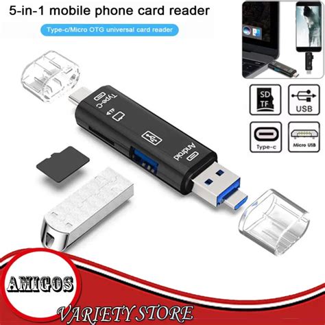 In Multifunction Usb Type C Usb Micro Usb Tf Memory Card Reader OTG Card Reader Adapter
