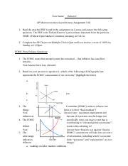 AP Macro Assignment 3 10 Docx Your Name Robert C AP Macroeconomics