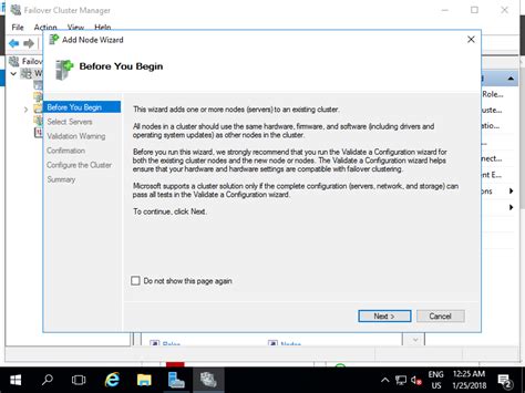 Windows Server 2016 WSFC Add Nodes Server World