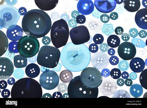 Blue Sewing Buttons Stock Photo Alamy