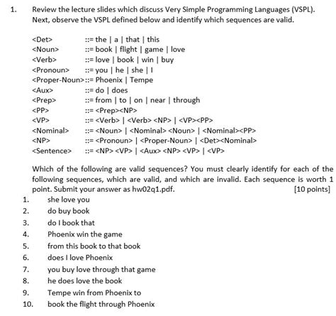 1 Review The Lecture Slides Which Discuss Very