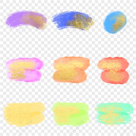 수채화 일러스트 골드 호일 증후군 브러시 물감금박반짝 Png 일러스트 무료 다운로드 Lovepik