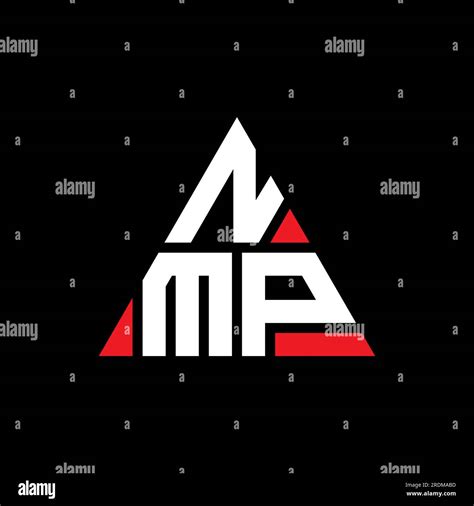 Nmp Triangle Letter Logo Design With Triangle Shape Nmp Triangle Logo