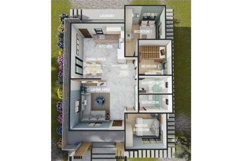 Amazing Small House Design With 3 Bedroom ~ Design