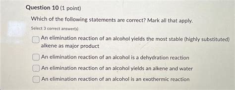 Solved Which Of The Following Statements Are Correct Mark Chegg