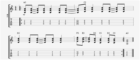 Somewhat Challenging 8th Note Guitar Rhythm Mile High Shred