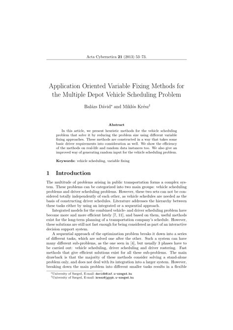 pdf application oriented variable fixing methods for the multiple