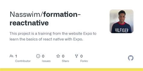 Github Nasswim Formation Reactnative This Project Is A Training From The Website Expo To