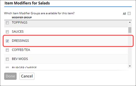 Aloha Cloud Assigning Item Modifiers And Modifier Groups To Items Ncr Docs