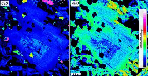 Calcium Left And Sodium Right Oxides Compositional Maps Of A