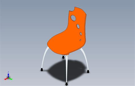 麦田圈椅 带金属腿的塑料椅solidworks 2015模型图纸免费下载 懒石网