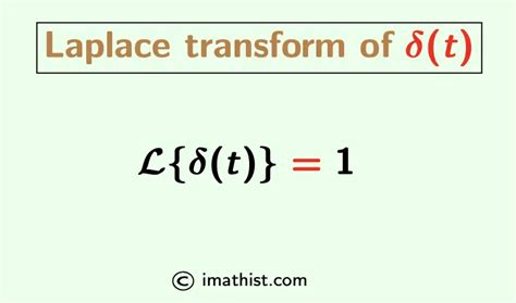 Laplace Transform Of Delta Function L{δ T } Imath